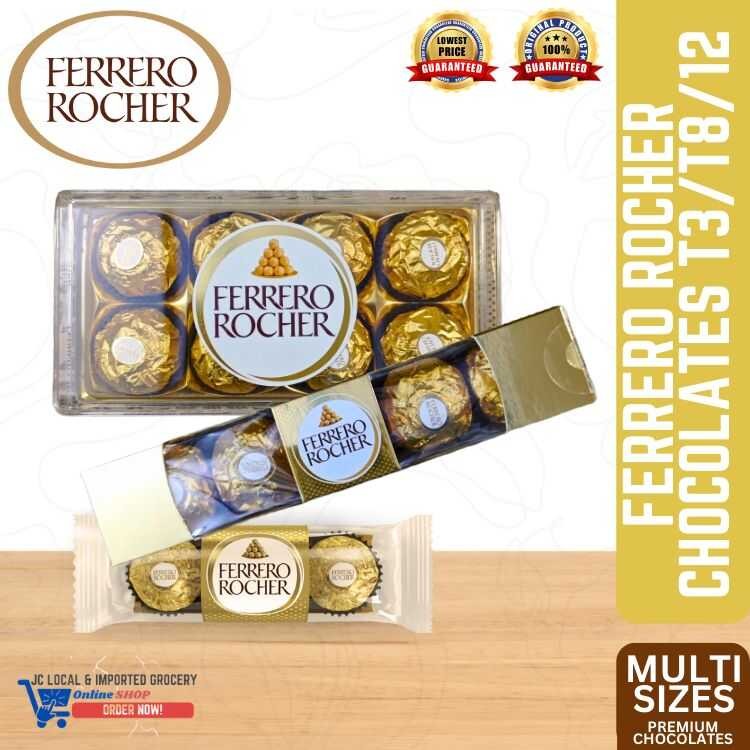FERRERO ROCHER (T3/T5/T8) - Premium Chocolates Gifting B00 | Shopee ...