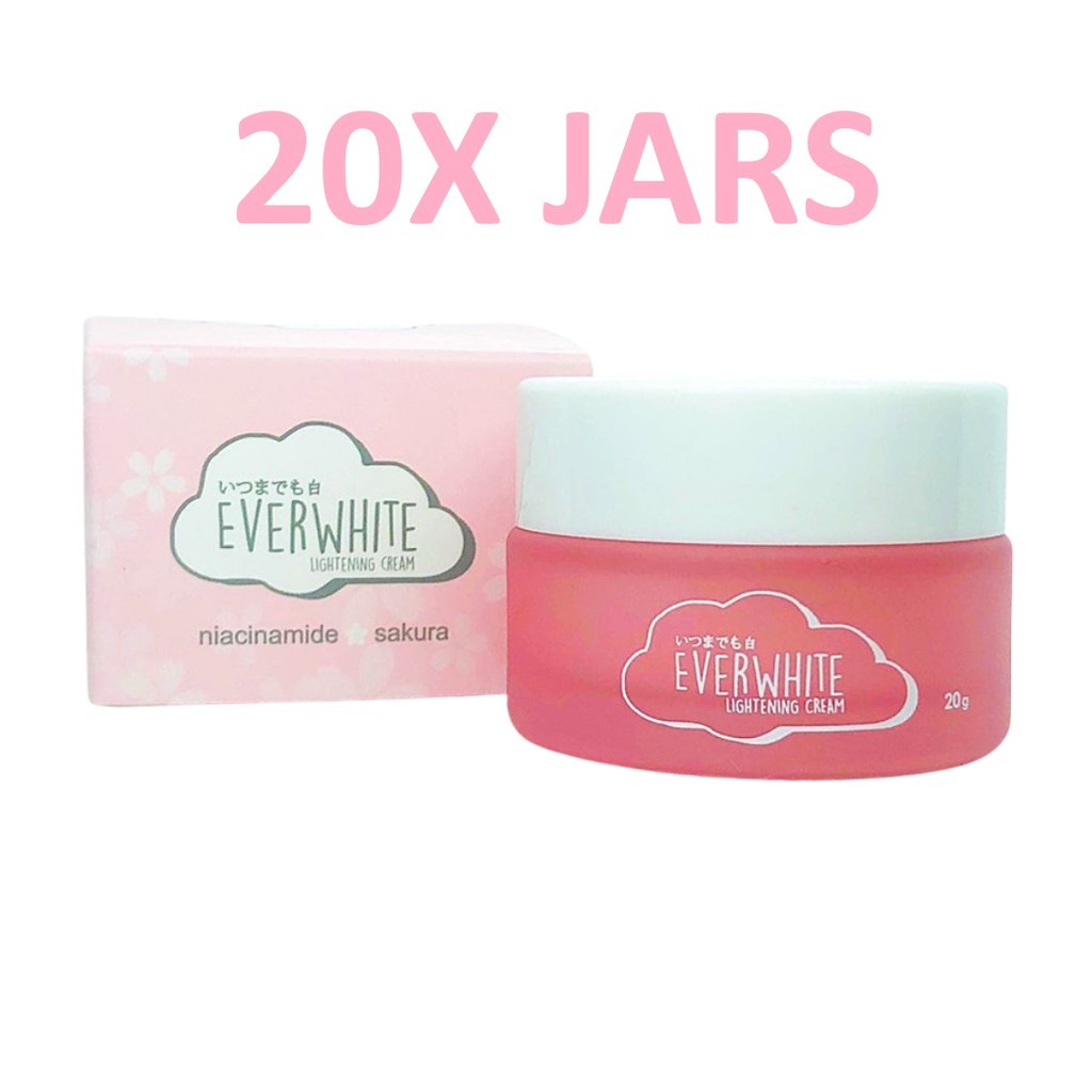 Everwhite lightening cream in 20 gram jar (20 jar package) | Shopee ...