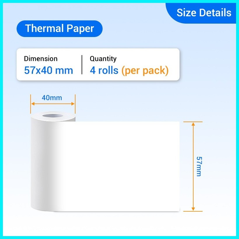 57*40mm High-Quality Thermal Receipt Paper, Tickets, and Vouchers ...