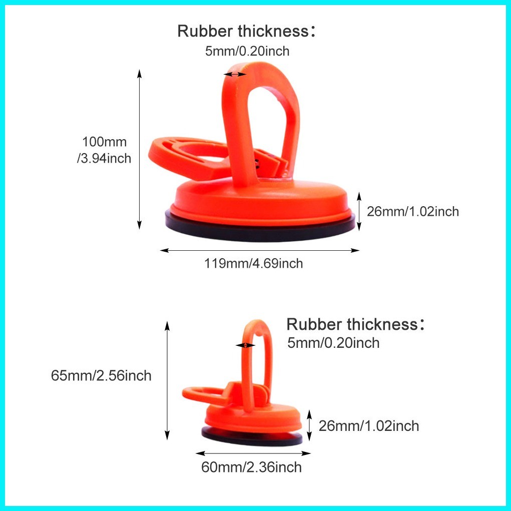 2Pcs 75kg Car Dent Pullerr Auto Panel Suction Cup Suction Pullers ...