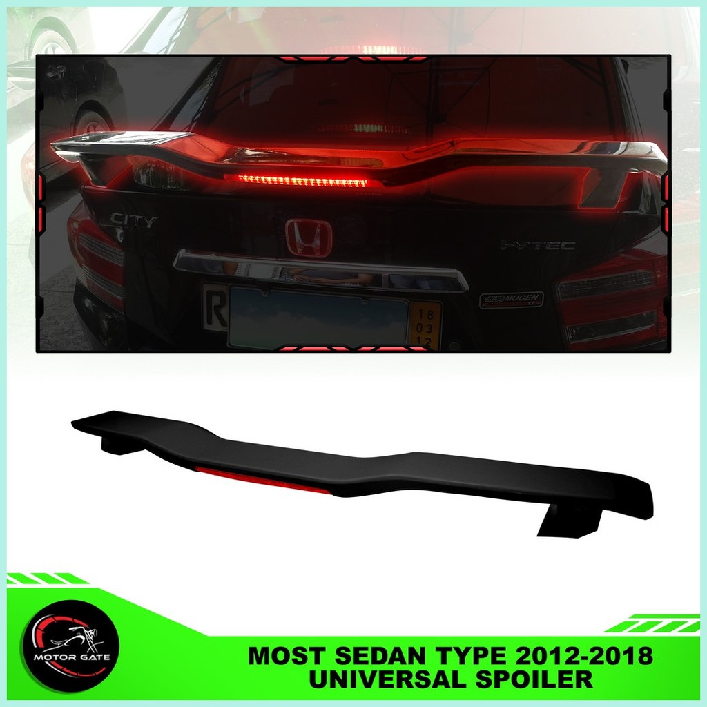 Universal Spoiler ( Matte Black ) for Honda City, Vios, Mirage G4 ...