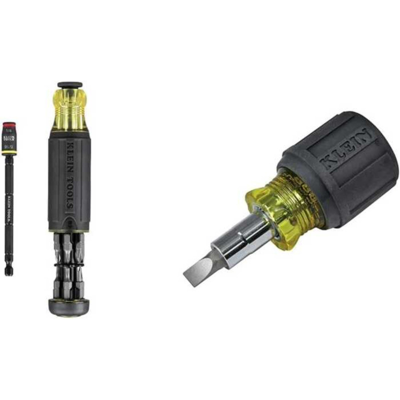 M Klein Tools 32304 Screwdriver, 14-In-1 Adjustable Flip Socket & 32561 ...