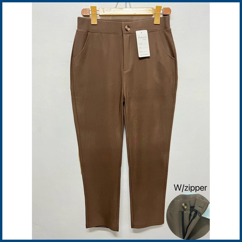 MEMC Plus size office formal slacks With Zipper strectchable chubby ...