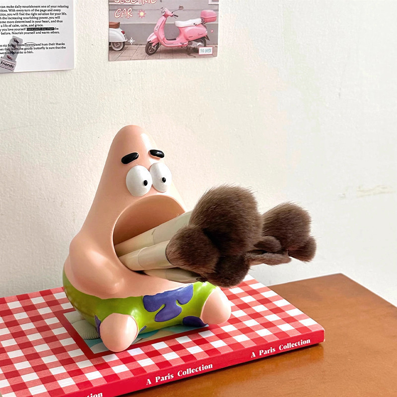 Cartoon Patrick Storage Bucket Desktop Multifunction Pen Holder Gift ...
