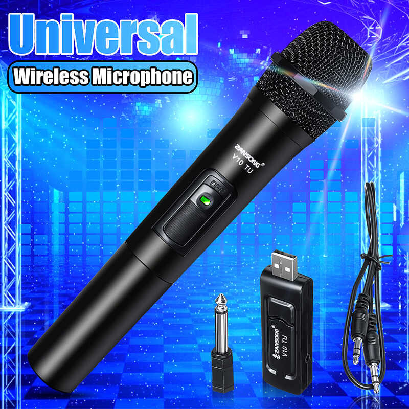 USB Megaphone VHF Microphone Wireless 3.5Mm 6.35Mm Handheld Mic With ...