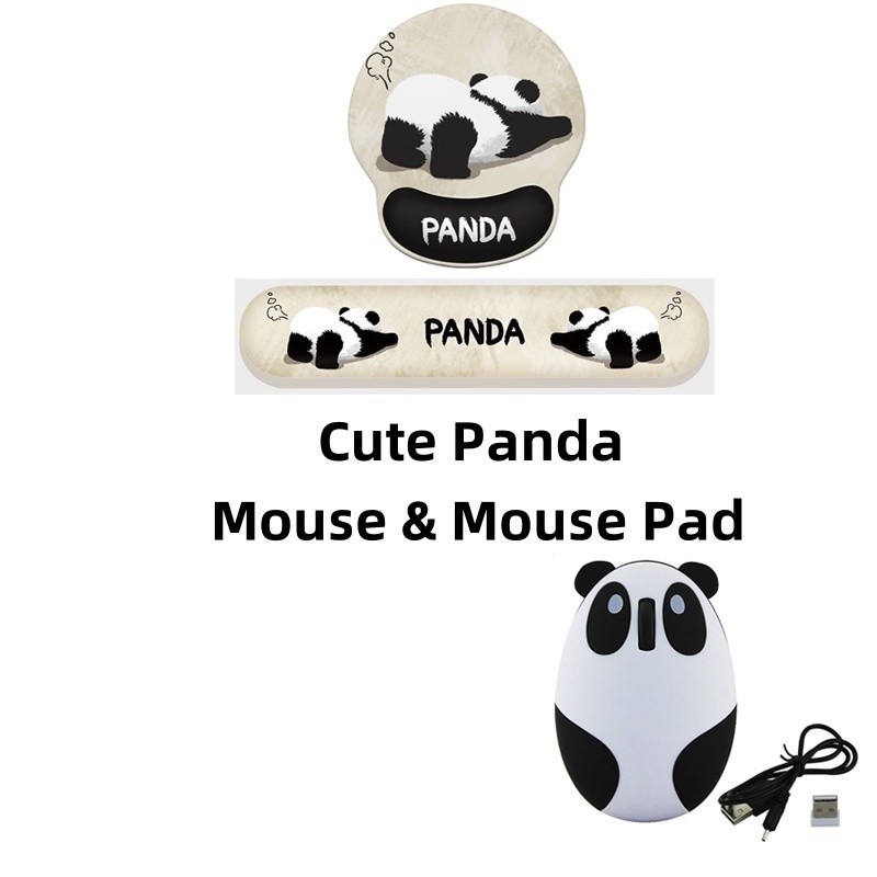 2.4GHz Panda Wireless Mouse Ergonomics Mouse Silent Optical Mice ...