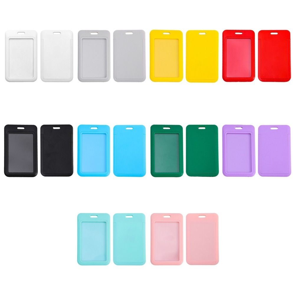 Multi-purpose Slide ABS Meteril ID Card Case Protector Case Office Work ...