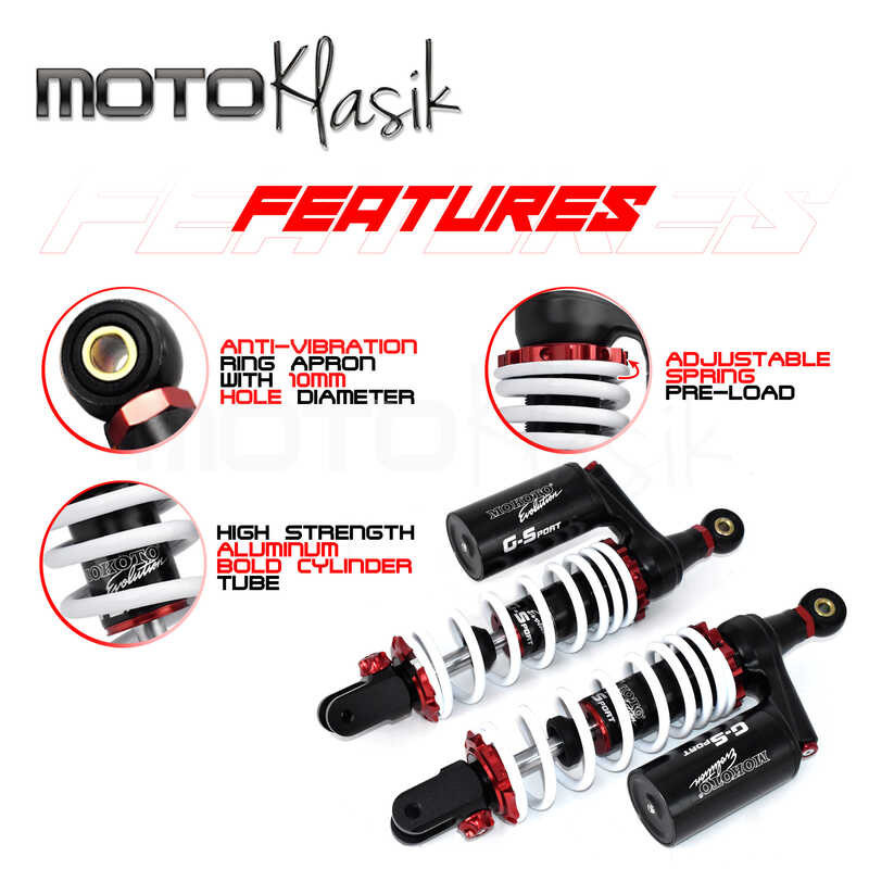 MOKOTO COD 155 REAR SHOCK GAS ABSORBER W/ BASO 305Mm GOLD & BLACK ...