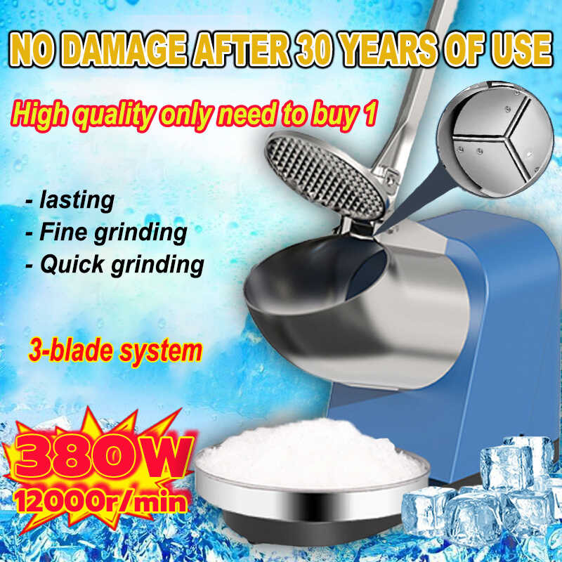Ang 380W ice breaker mixer ay mabilis magbubusog yelo sa loob ng 30 ...