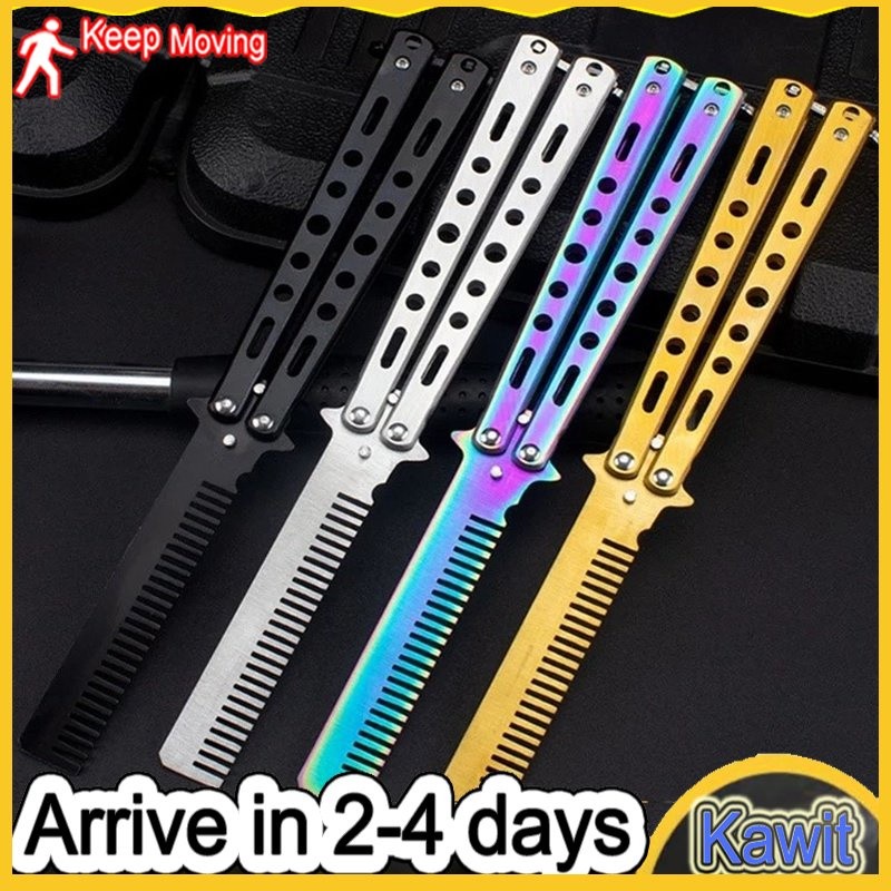 Butterfly Practice Combs Foldable Butterfly Comb Stainless Metal Shape ...