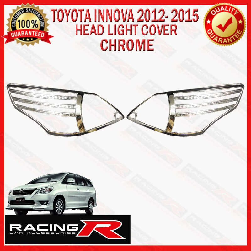 Toyota Innova 2012 to 2015 Head Light Garnish Cover Chrome 2013 2014 ...
