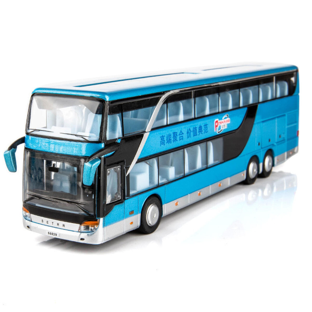 A0603 Bus Toy Double Decker Bus Model Simulation Children's Car Bus ...