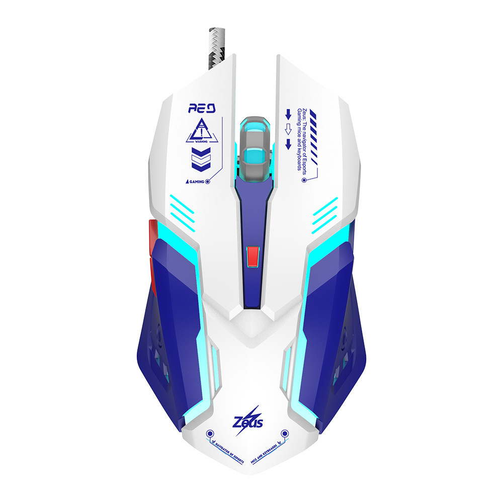 Zeus M-99 Mecha Style Gaming Mouse USB Wired Mechanical Feel Like Led ...