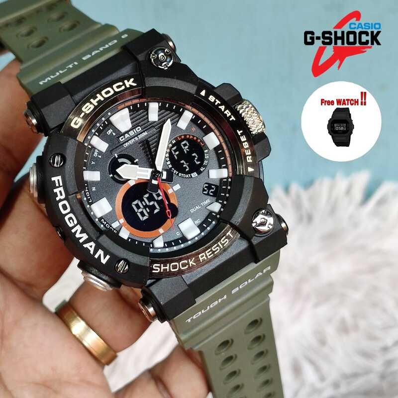 Man Frog G SHOCK Orihinal Aviator Mud Master Dual Time Analog Digital ...