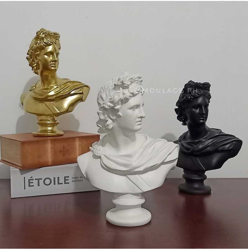 Nordic Apollo Bust Greek Statue Vintage Accent (Not Vase) | Shopee ...