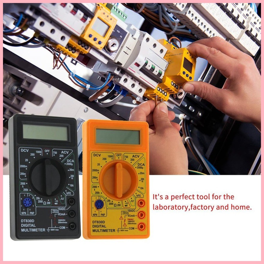 ۞ ∈ DT-830D Digital Multimeter Tester LCD Auto Range Amp Volt Ohm ...