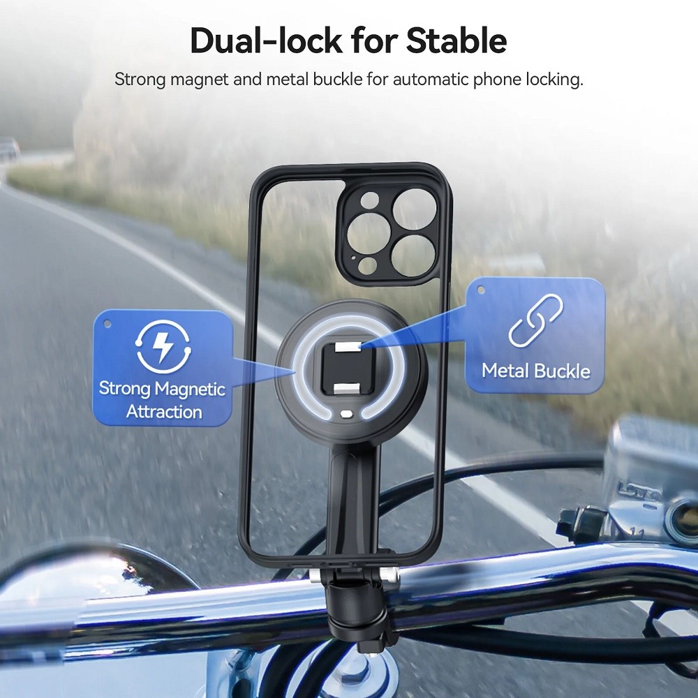TELESIN MagSafe Magnetic Bicycle/Motorcycle Handlebar Bracket Mount for ...