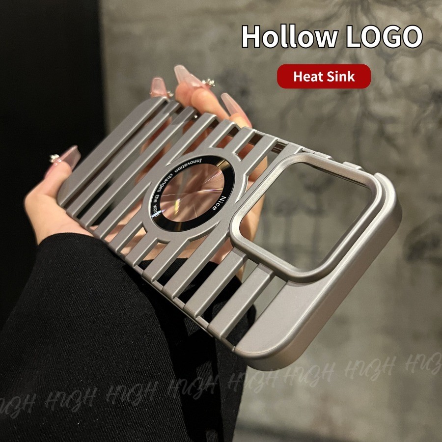 Heat Dissipation Hollow LOGO Hollow Heat Sink Casing for iPhone 16 15 ...