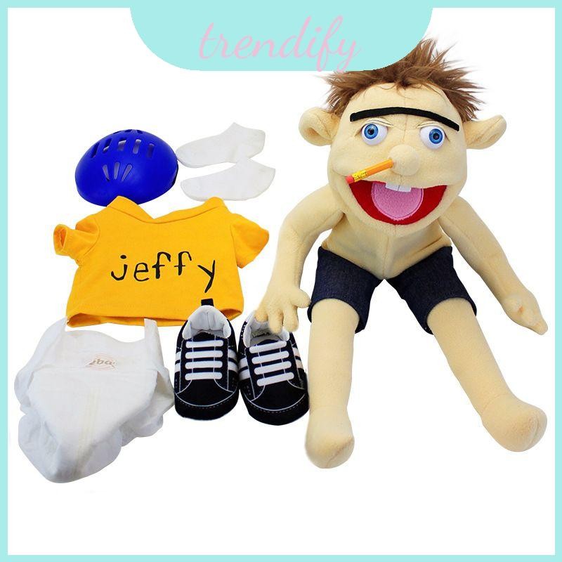 Cartoon Realistic Jeffy Hand Puppet Toy With Removable Clothes Adorable ...