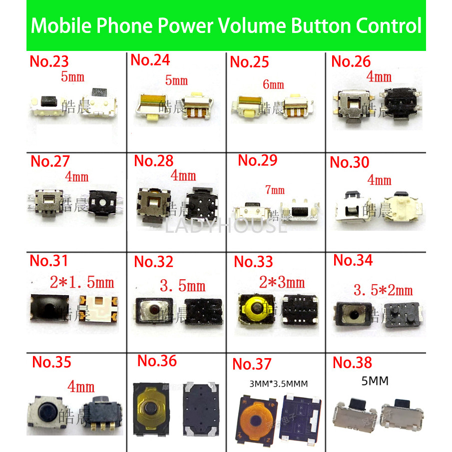 Mobile phone Power On Off Inner Volume Switch Key Button Control ...