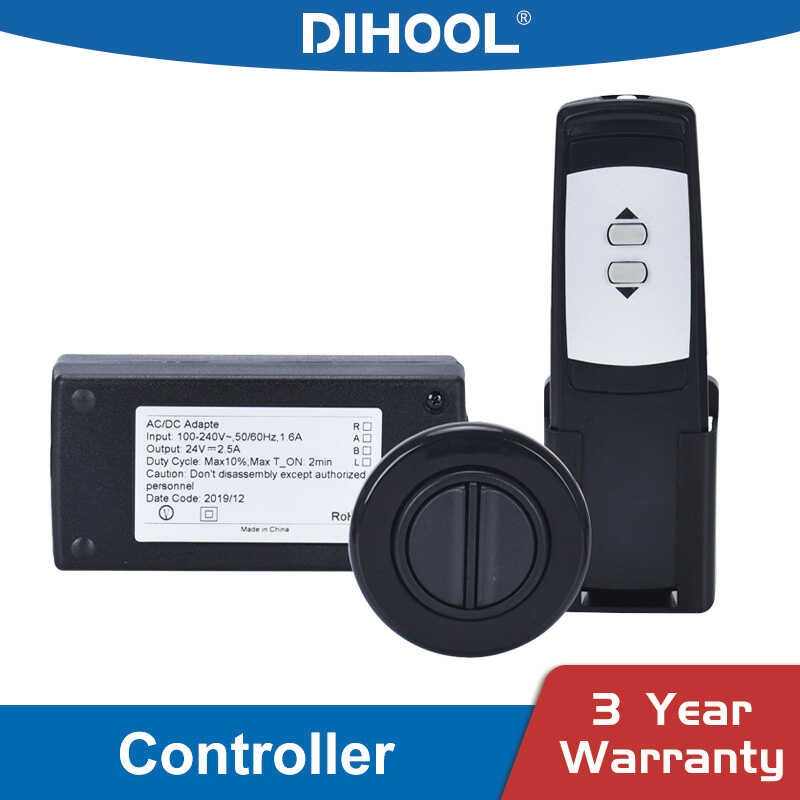 12V Brush DC 24V Motor Remote Controller Electric ear Actuator TV ...