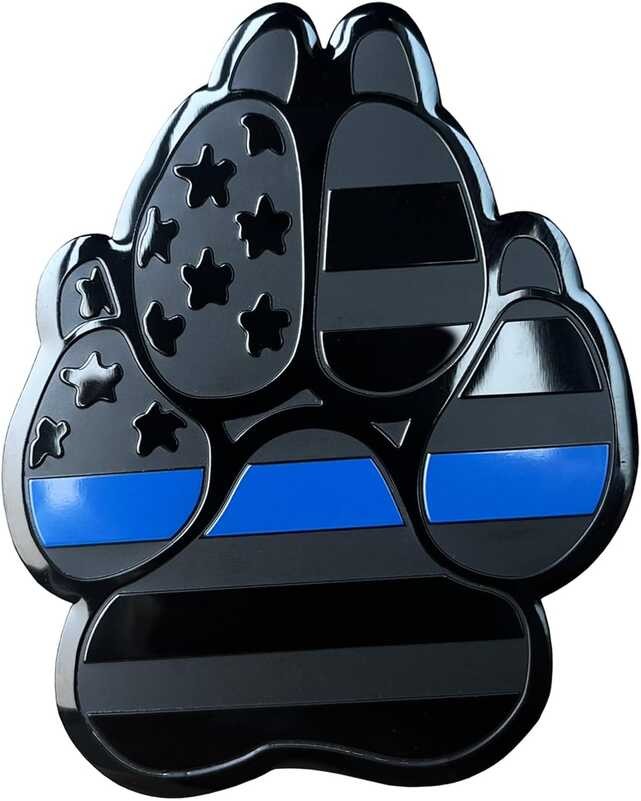 metal American black flag dog paw K9 unit car mudguard badge decal car ...