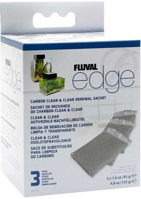 Fluval EDGE Carbon Clean & Clear Renewal Sachets - 3-Pack | Shopee ...
