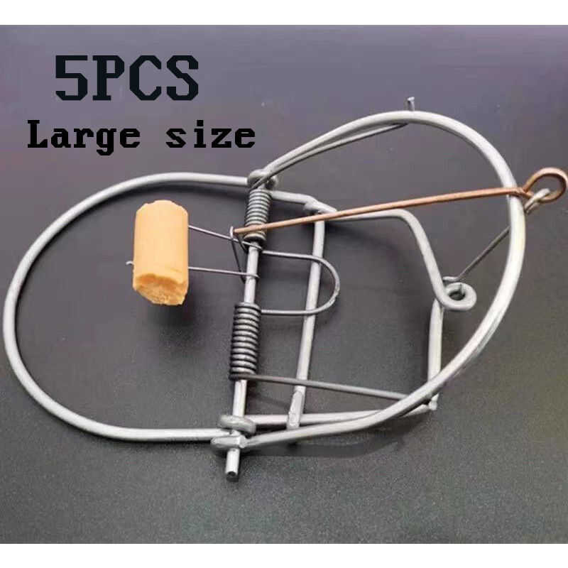 5Pcs Large Mousetrap Reusable Metal Spring Mice Rats Trap 045 | Shopee ...