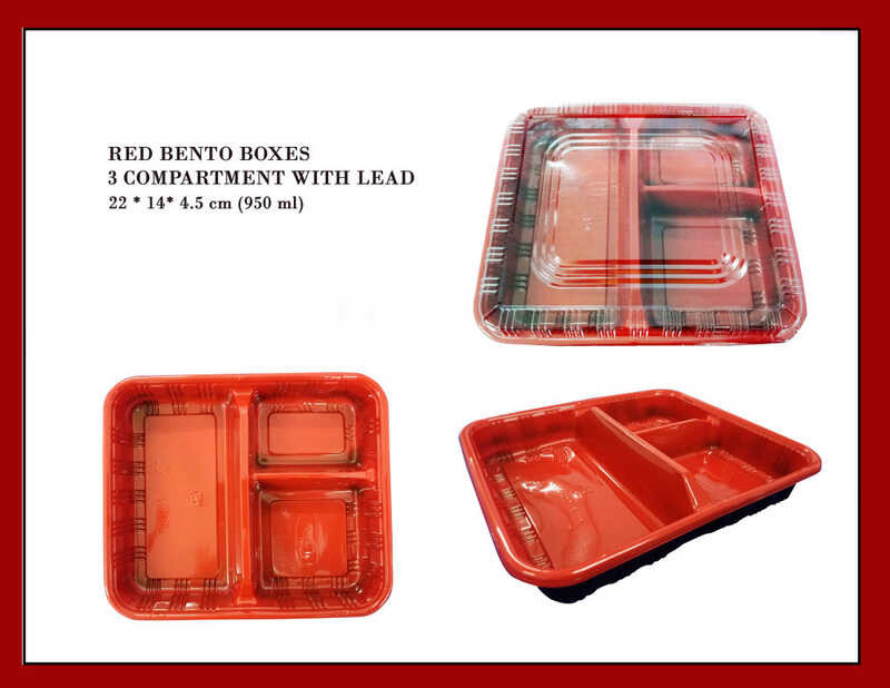 COMBO 3 Division Bento Box By 50 Pcs Per Pack W/ Cutlery Set (Tissue ...