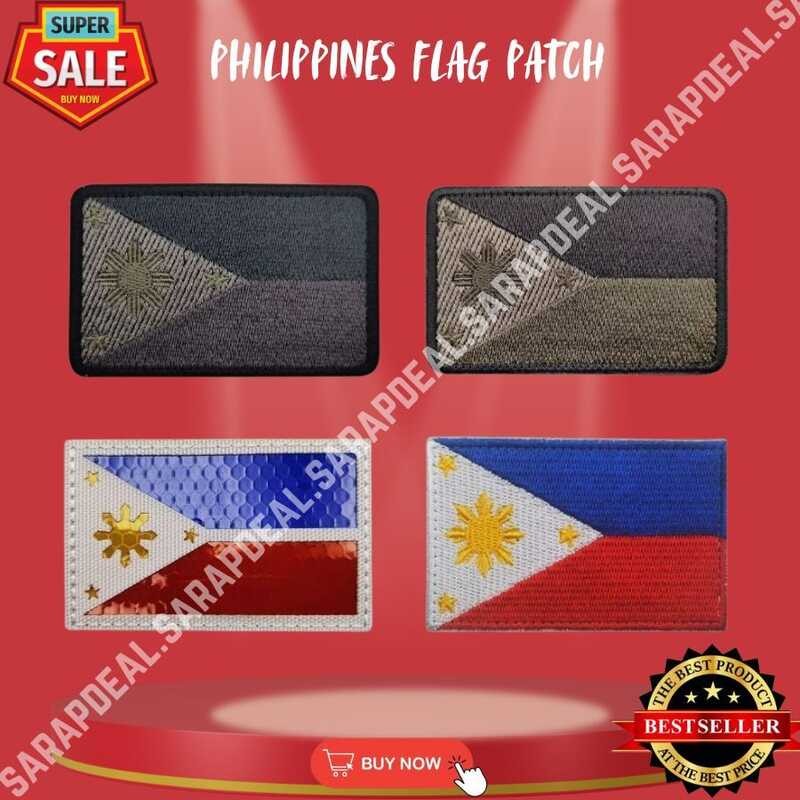 Philippines Flag Embroidered And Infrared Reflective Sew On Patch ...