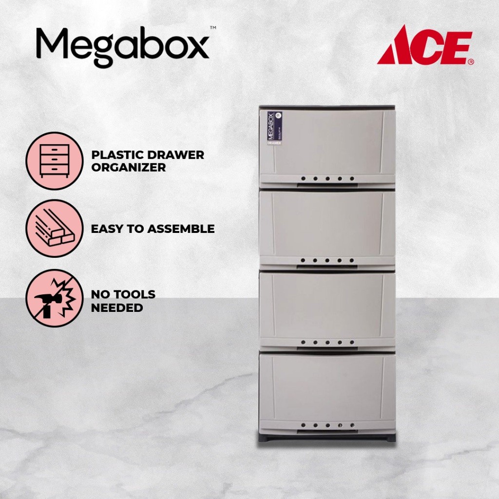 MG164-4L MEGABOX DRAWER GRAY | Shopee Philippines
