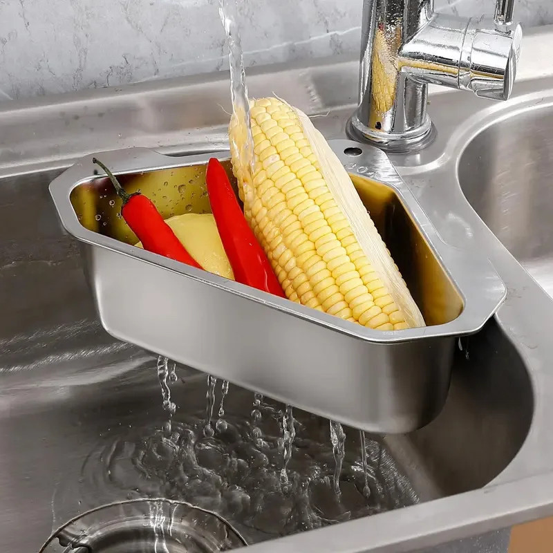 Stainless Steel Triangular Sink Strainer Kitchen Sink Drain Basket ...