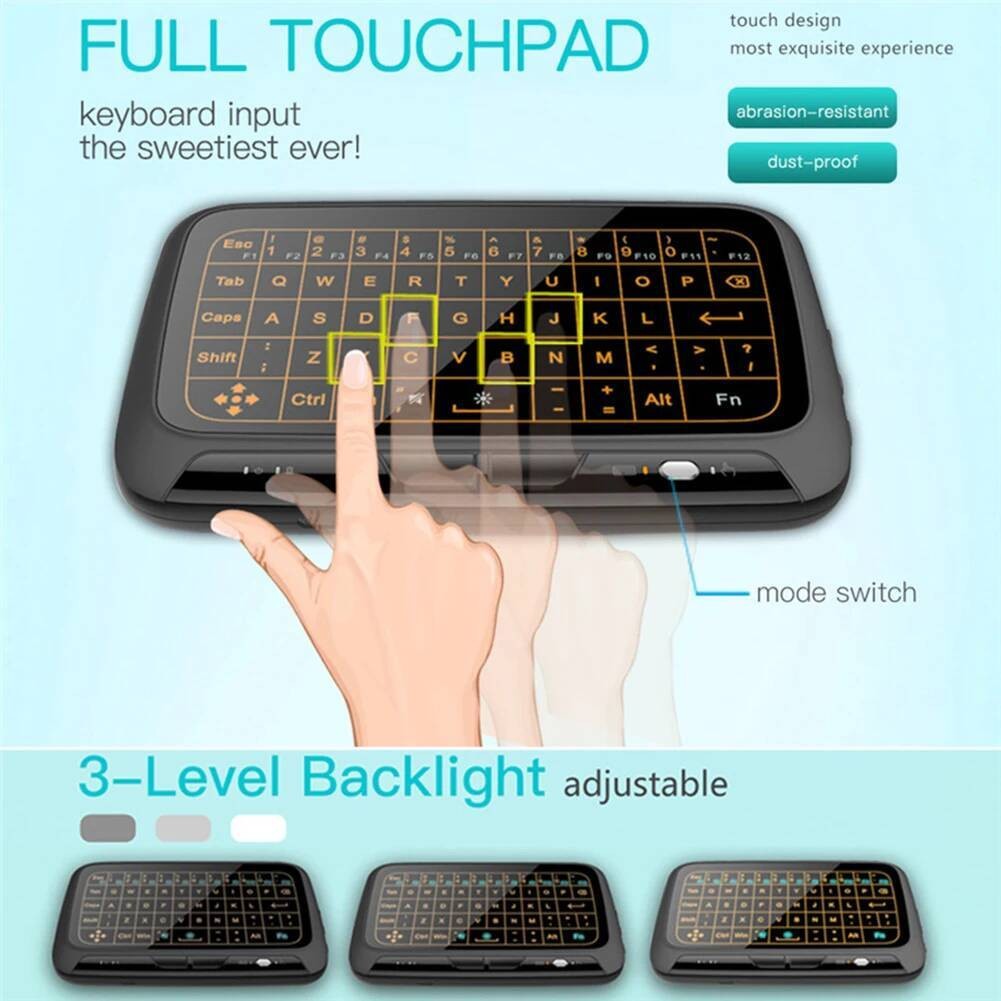 USB 2.4GHz Dongle Receiver Full Screen Touch QWERTY Keyboard Plug And ...
