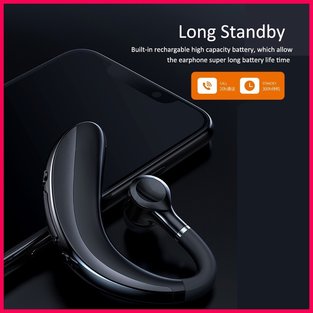 ☢ S109 Bluetooth Headset 5.0 Wireless Earphone Handsfree Business ...