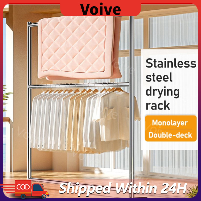 VOIVE Stainless Steel Clothes Rack Stand drying rack Hanger Indoor ...