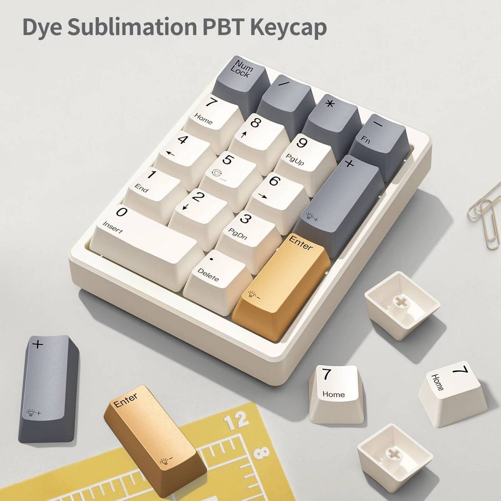 Mechanical Kisnt Number Pad,Hot Swappable Numpad Wired USB 17 Keys ...