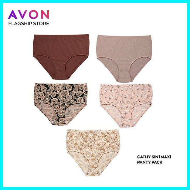 Avon Fashion Classic Cathy 5in1 Hi-Leg Panty Pack | Shopee Philippines