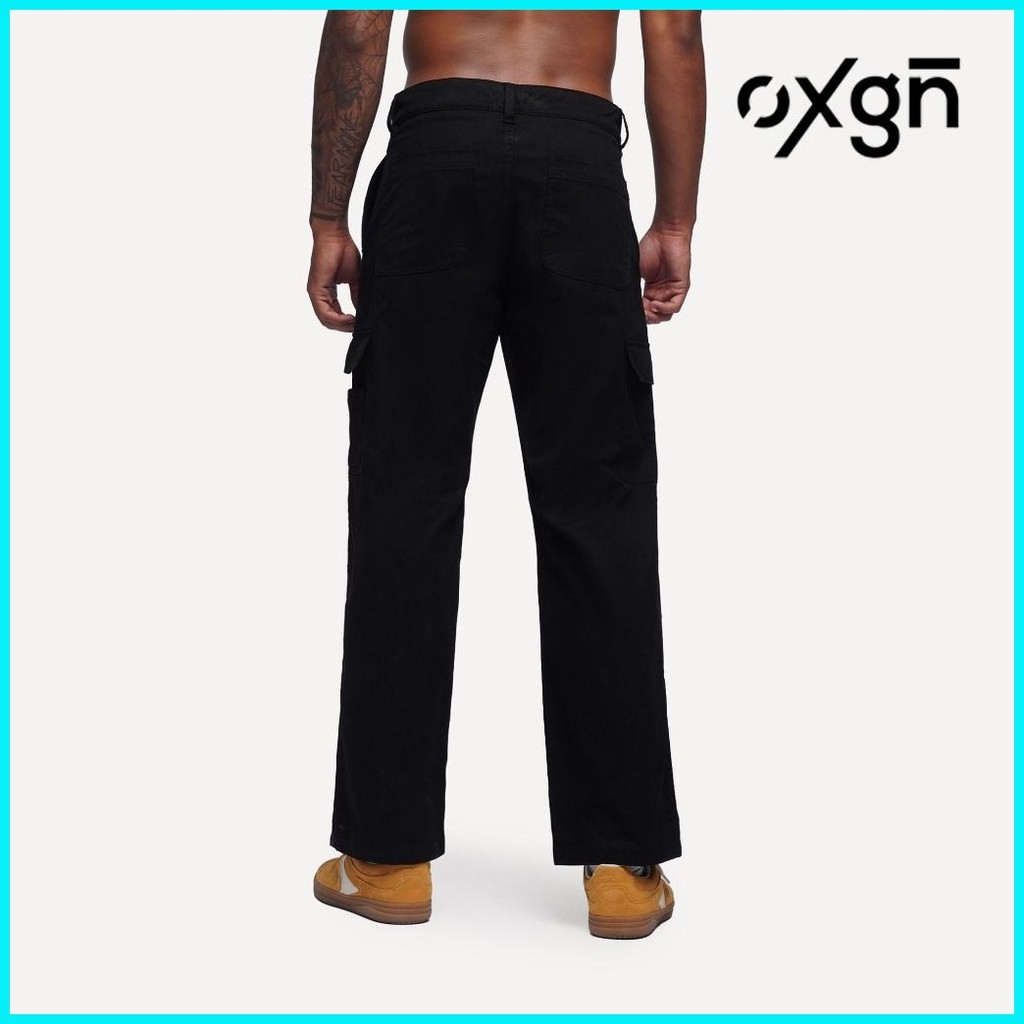OXGN Straight Cargo Pants For Men (Black/Khaki/Swamp Brown) | Shopee ...