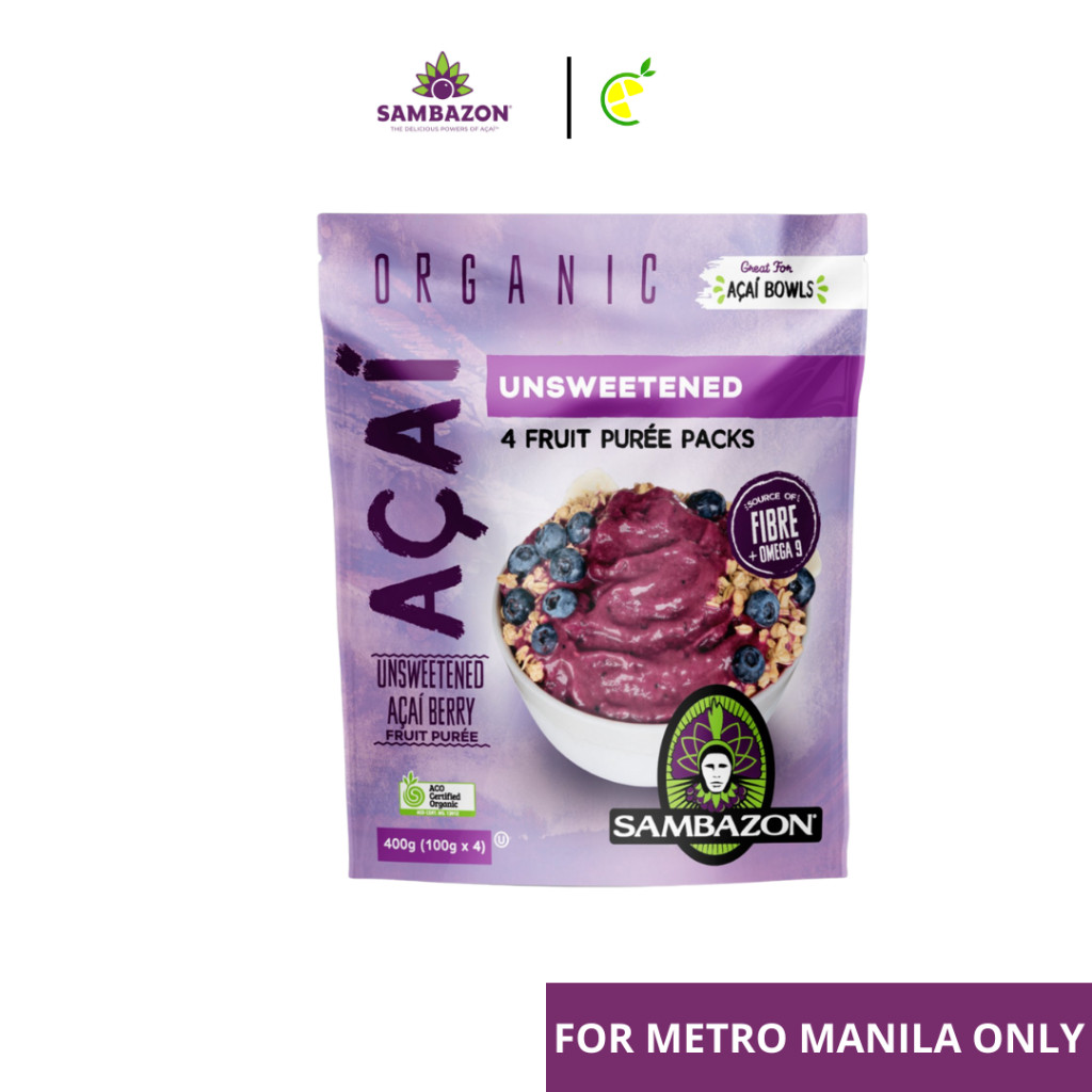 Sambazon Unsweetened Frozen Acai Berry Superfruit 100gx4 (SF c/o BUYER ...