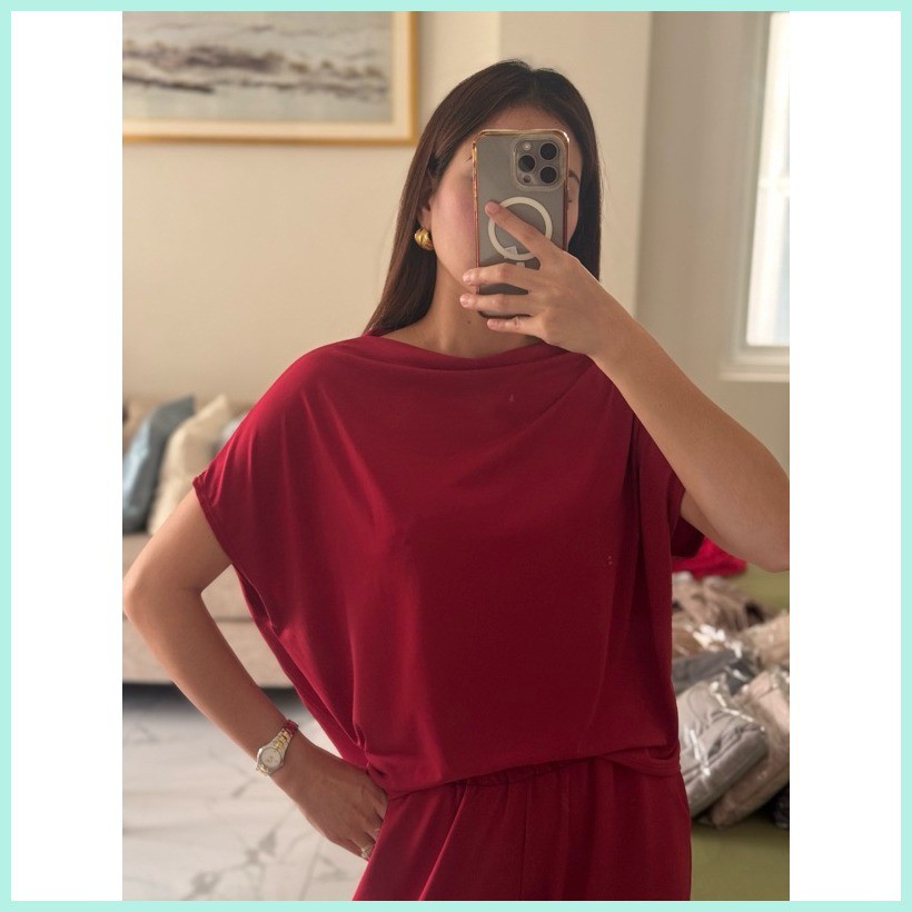 Amanda coordinates ( relax tapered pants / boatneck dolman cut ...
