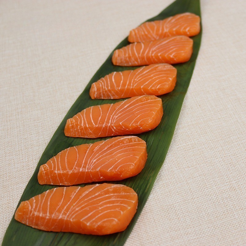 Simulated Salmon Slices Artificial Lifelike Salmons Fake Fish Meat Food ...