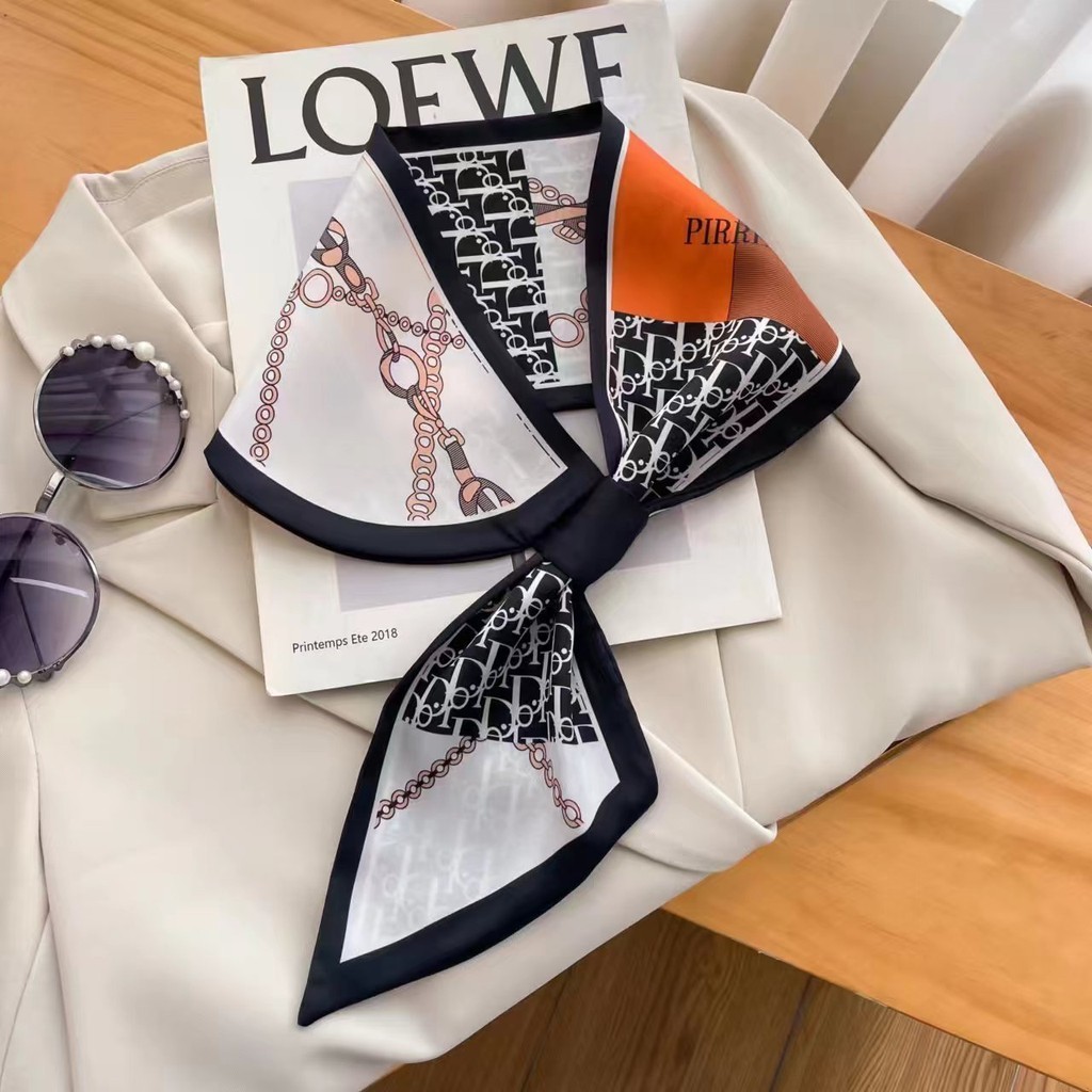 【ready stock】new fashion women printed silk-like scarf 15*75cm scarves ...