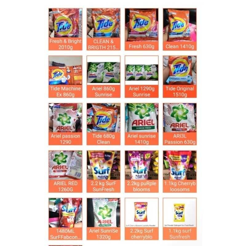 Tide/Surf/ Detergents Powder N More (Choose Variations) | Shopee ...