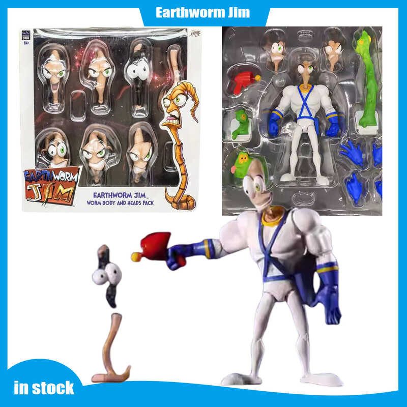 Pdna Sa Stock 1/12 Earthworm Action Figure Psy-Crow Snot Worm Body Jim ...