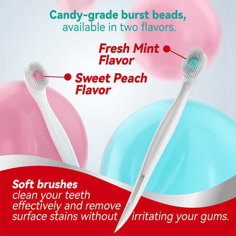 Exploded Bead Toothbrush Disposable Adult Cleaning Toothbrush Portable ...
