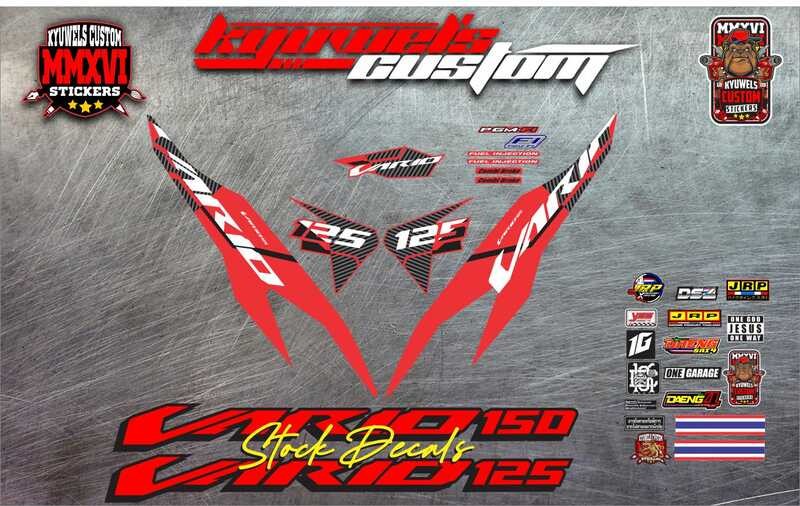 HONDA CLICK V2 VARIO 125/150 DECALS | Shopee Philippines