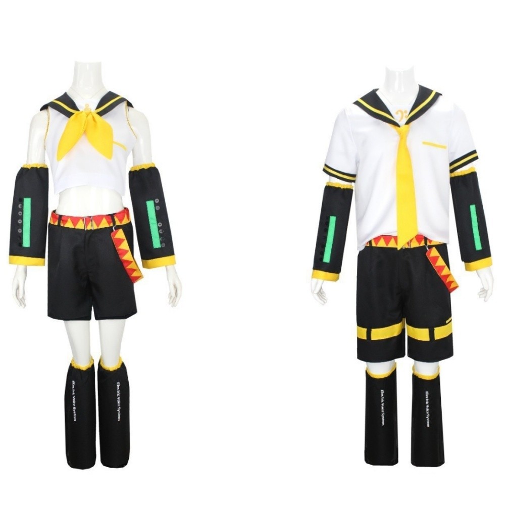 Anime Rin/Len Costume Rin Cosplay Len Set Kagamine JK Uniform For ...