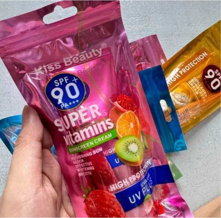 1 BININI TAMIN KISS maganda Skin Care Facial Sunscreen Cream SPF 90 ...