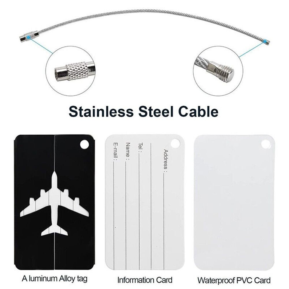 Fashion Aluminium Alloy Luggage Tags Reusable Suitcase Baggage Hanging ...