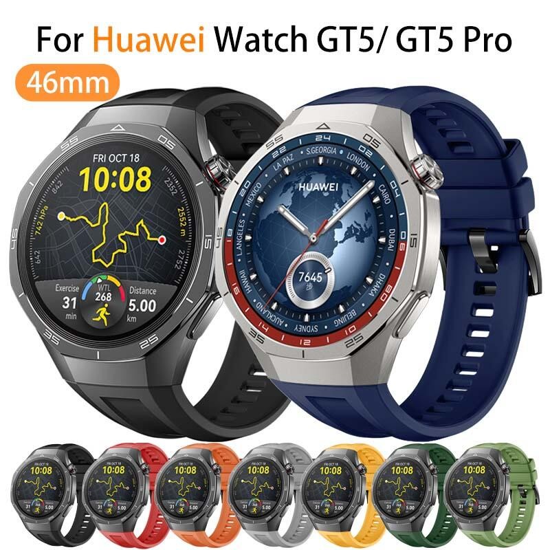 Silicone Strap for Huawei Watch GT5 Pro 46mm Sport WristStrap ...